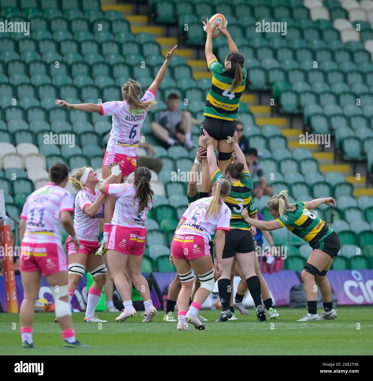 NORTHAMPTON, ENGLAND - Sunday 12 May-2024:Emma Wassell of Lightning win ...