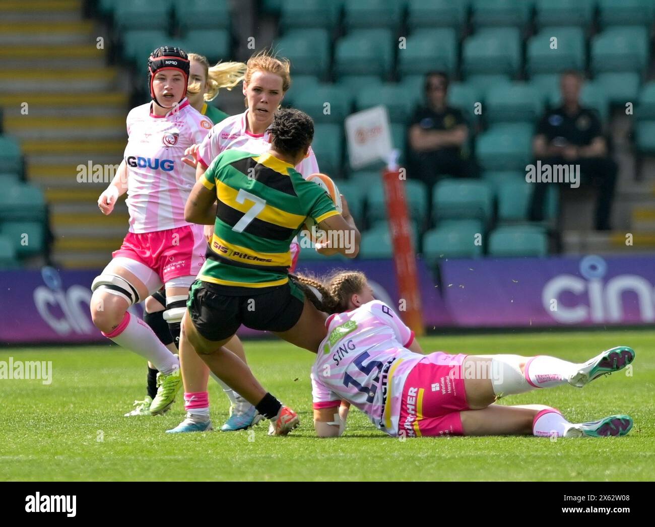 NORTHAMPTON, ENGLAND - Sunday 12 May-2024: Sadia Kabeya of Lightning is ...