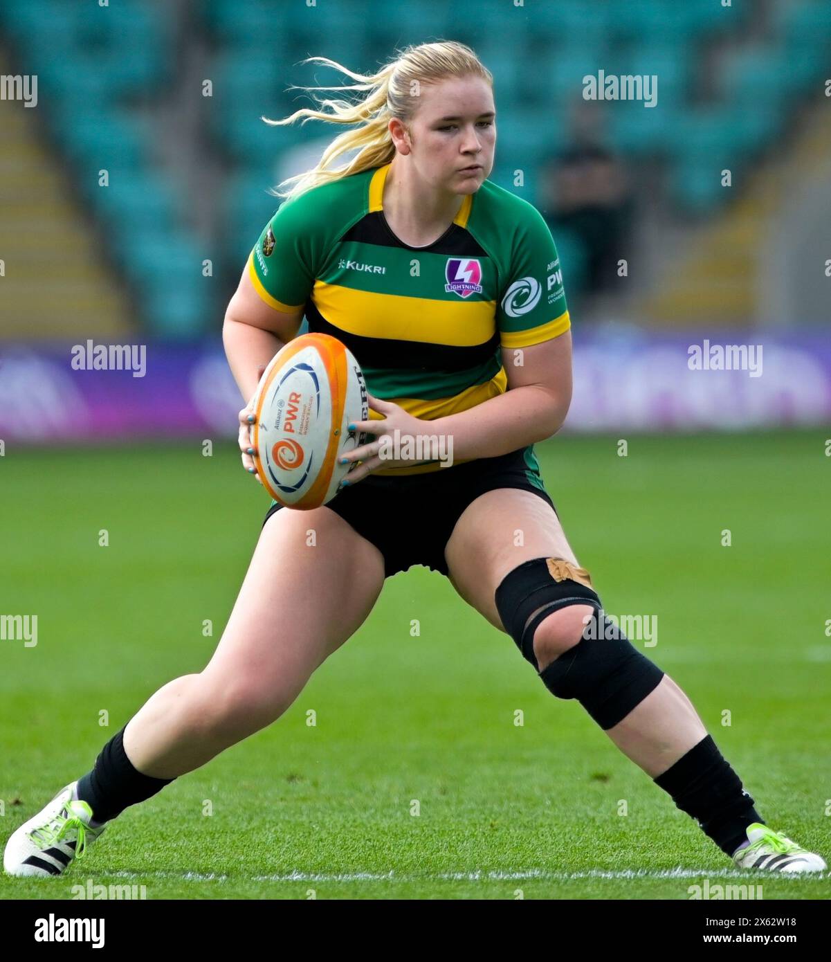 NORTHAMPTON, ENGLAND - Sunday 12 May-2024:Carmela Morrall of Lightning ...