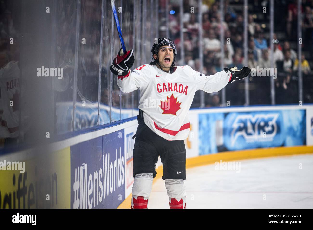 PRAGUE, CZECH REPUBLIC - 12 MAY, 2024: the Ice Hockey game of IIHF 2024 ...
