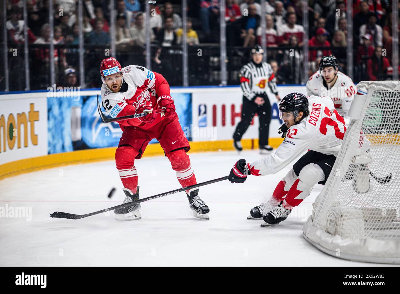 PRAGUE, CZECH REPUBLIC - 12 MAY, 2024: the Ice Hockey game of IIHF 2024 ...