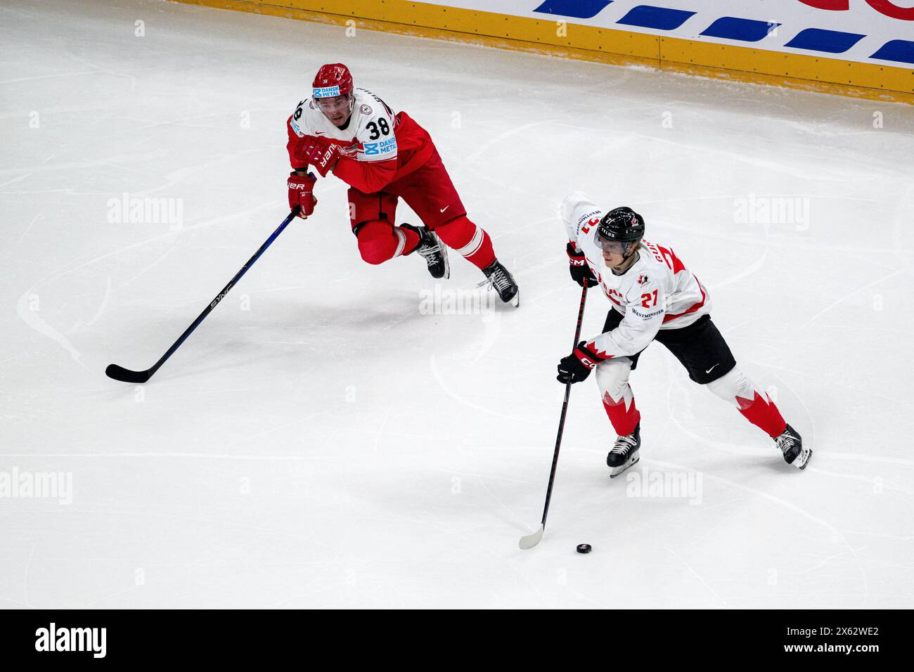 PRAGUE, CZECH REPUBLIC - 12 MAY, 2024: the Ice Hockey game of IIHF 2024 ...