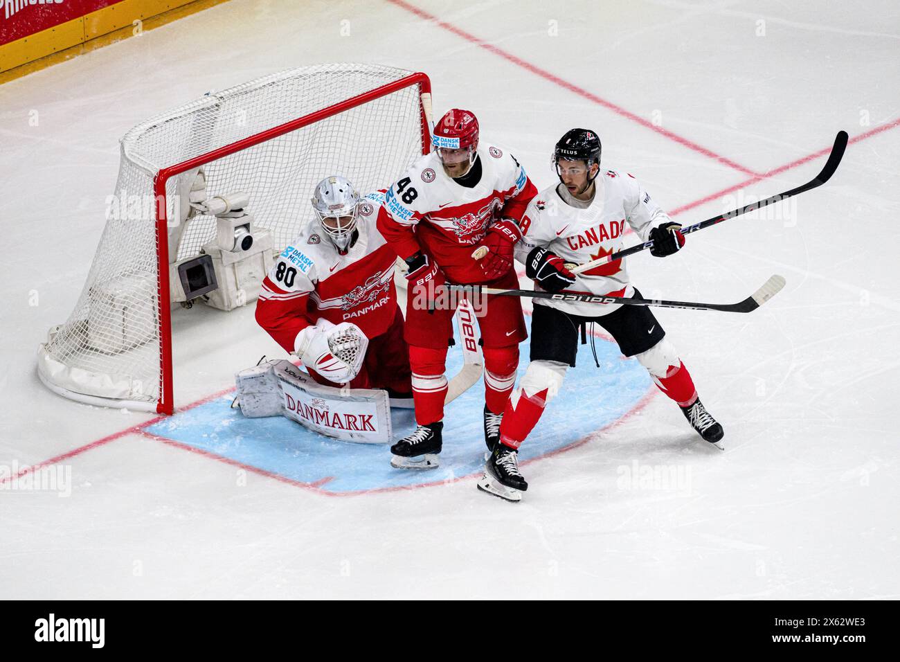 PRAGUE, CZECH REPUBLIC - 12 MAY, 2024: the Ice Hockey game of IIHF 2024 ...