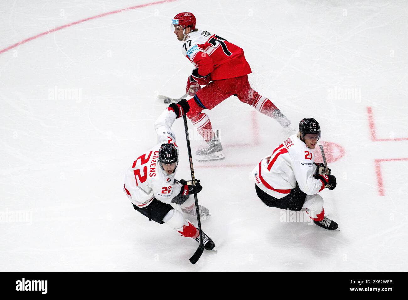 PRAGUE, CZECH REPUBLIC - 12 MAY, 2024: the Ice Hockey game of IIHF 2024 ...