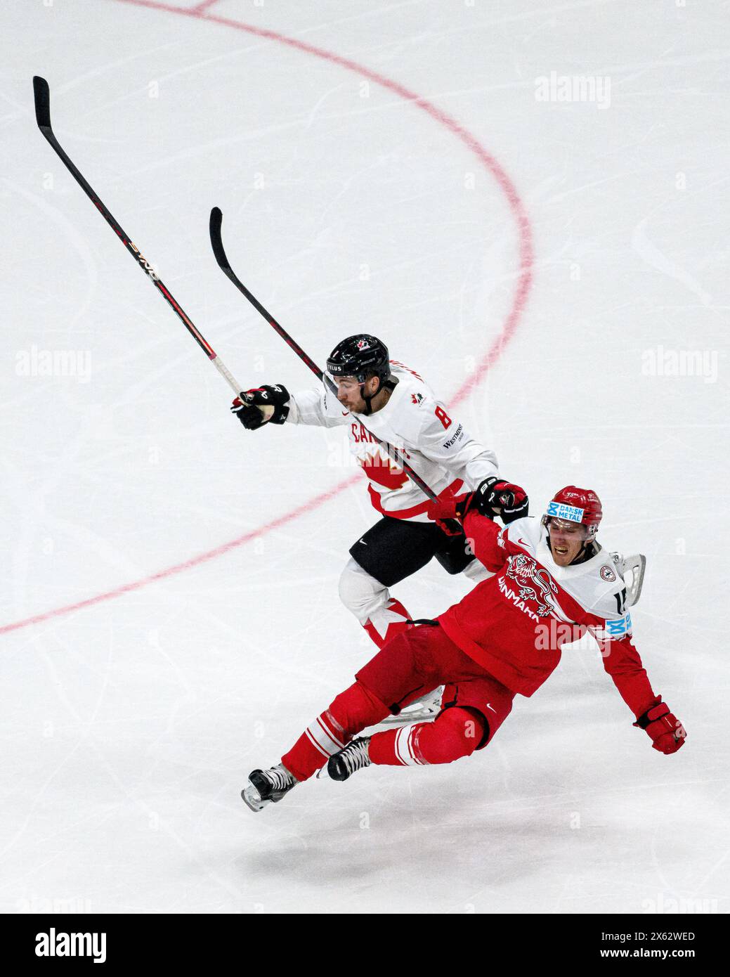 PRAGUE, CZECH REPUBLIC - 12 MAY, 2024: the Ice Hockey game of IIHF 2024 ...