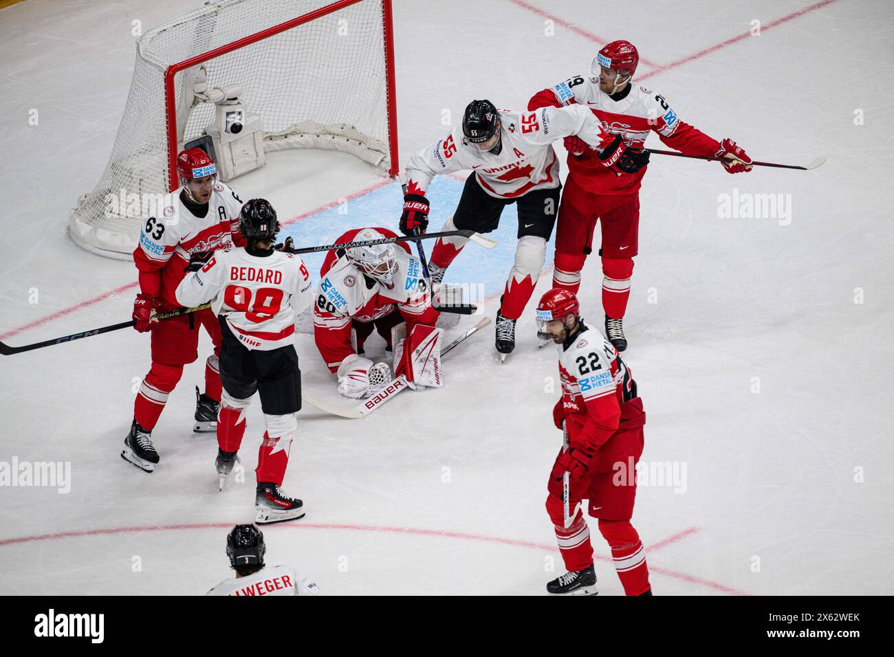 PRAGUE, CZECH REPUBLIC - 12 MAY, 2024: the Ice Hockey game of IIHF 2024 ...
