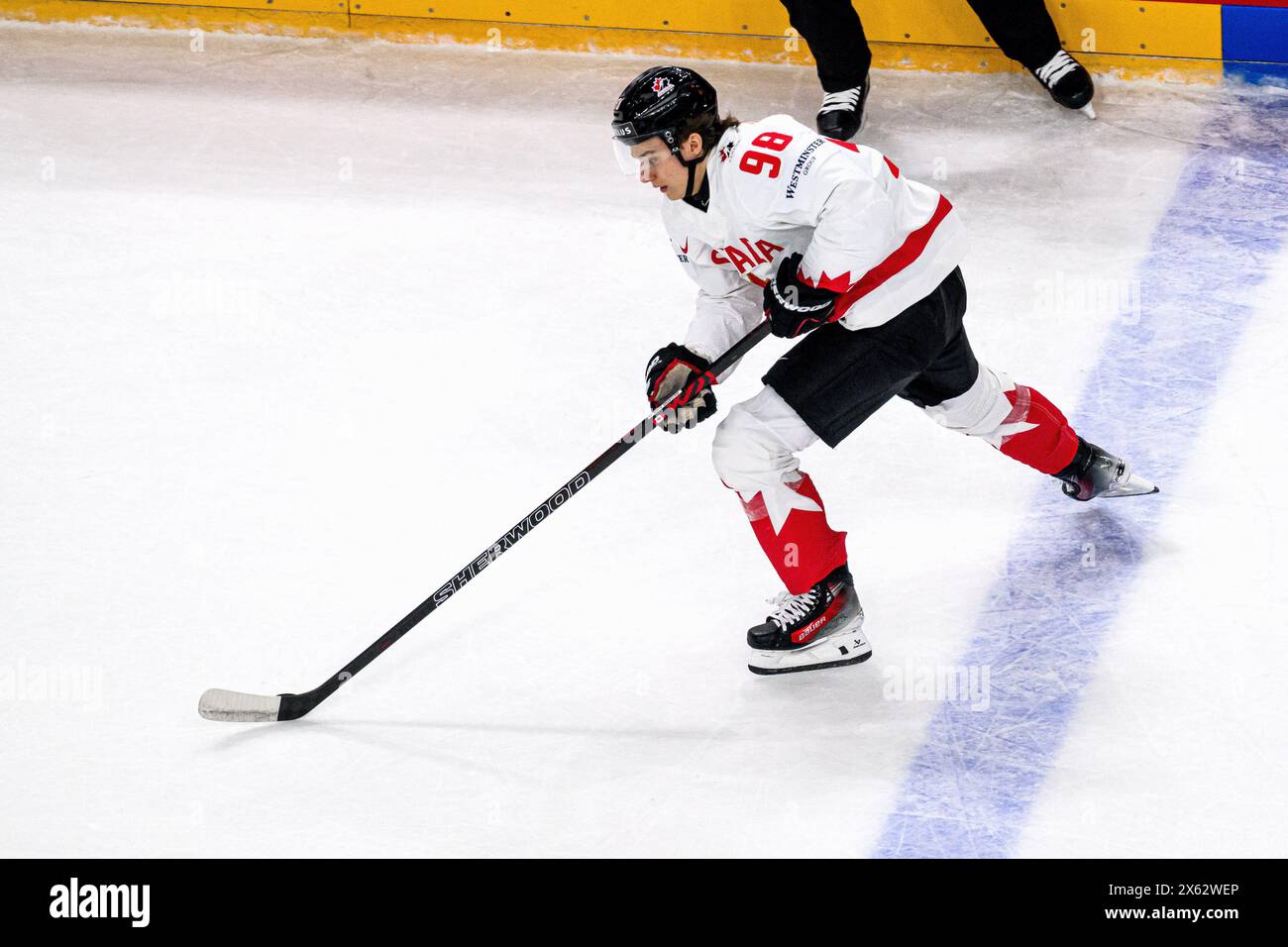 PRAGUE, CZECH REPUBLIC - 12 MAY, 2024: the Ice Hockey game of IIHF 2024 ...