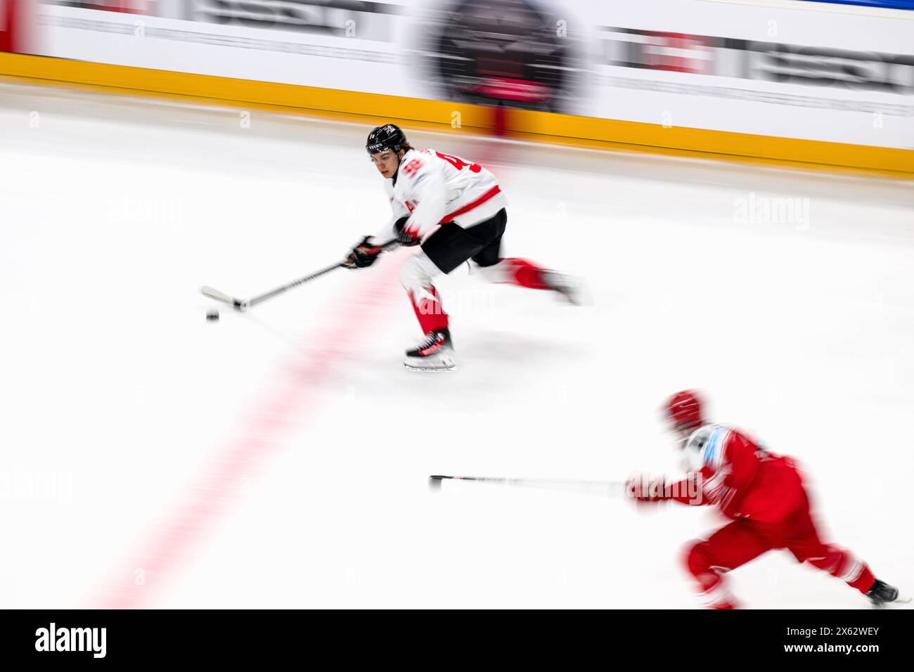 PRAGUE, CZECH REPUBLIC - 12 MAY, 2024: the Ice Hockey game of IIHF 2024 ...