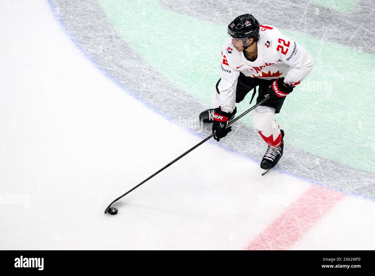 PRAGUE, CZECH REPUBLIC - 12 MAY, 2024: the Ice Hockey game of IIHF 2024 ...