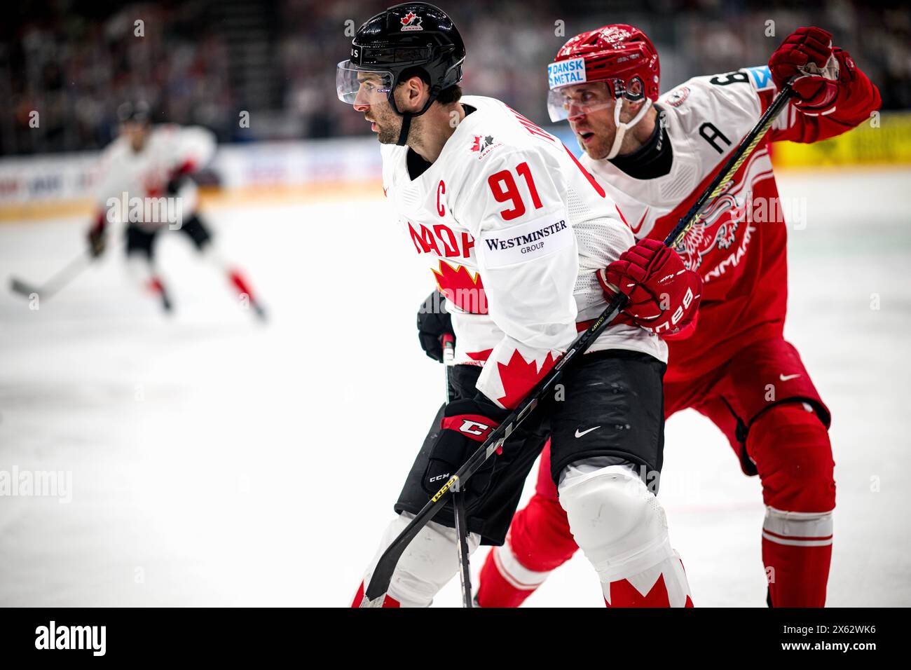 PRAGUE, CZECH REPUBLIC - 12 MAY, 2024: the Ice Hockey game of IIHF 2024 ...