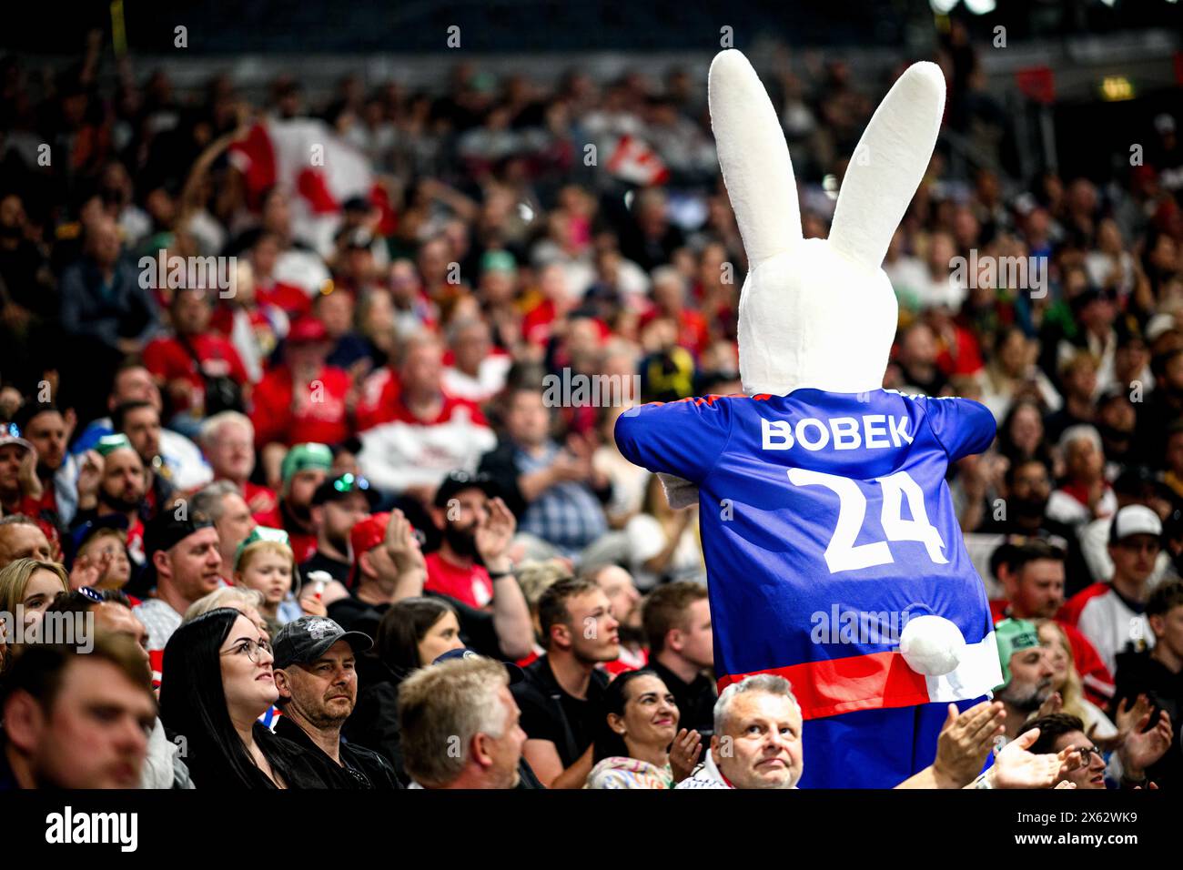 PRAGUE, CZECH REPUBLIC - 12 MAY, 2024: the Ice Hockey game of IIHF 2024 ...
