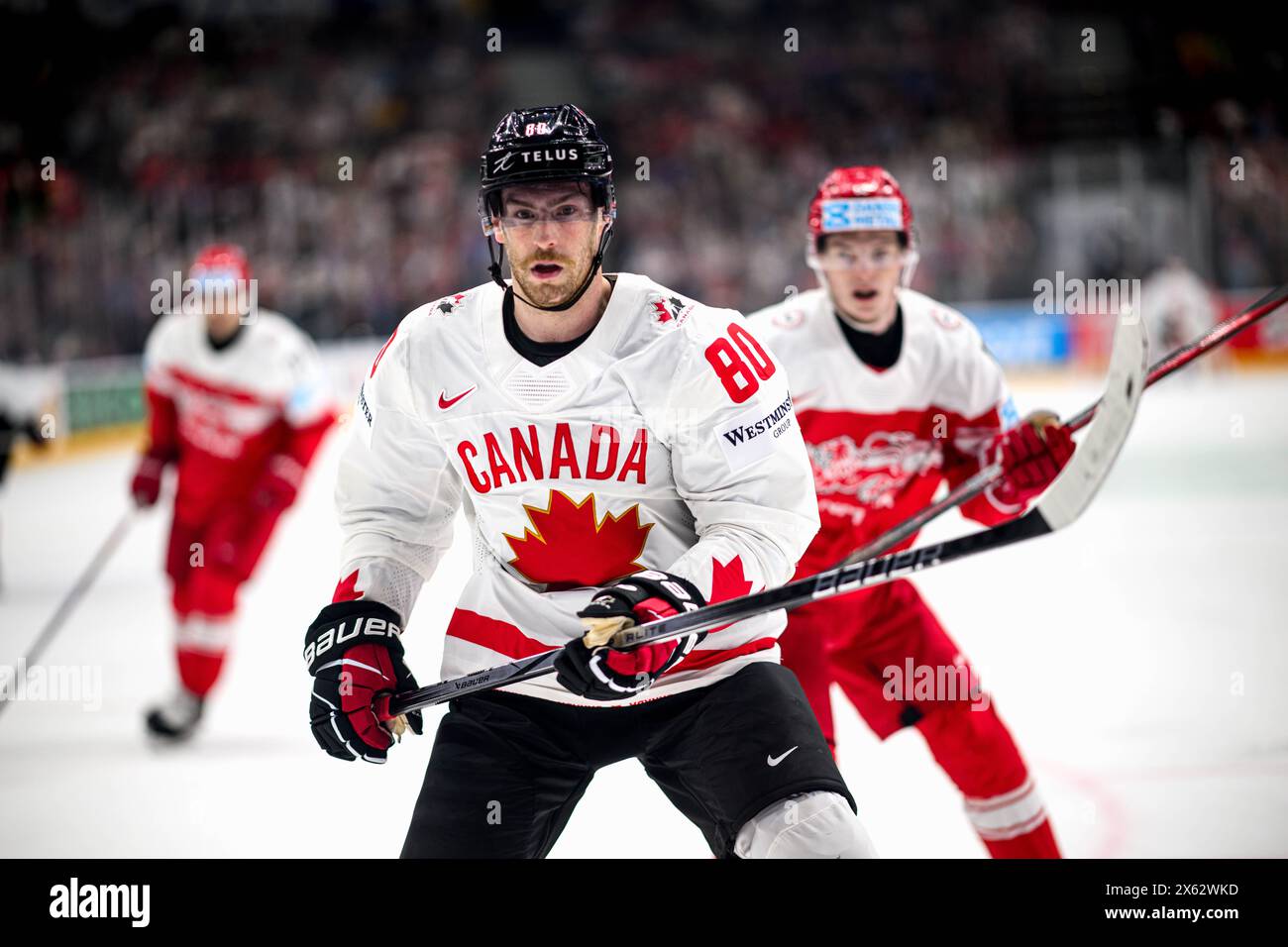 PRAGUE, CZECH REPUBLIC - 12 MAY, 2024: the Ice Hockey game of IIHF 2024 ...
