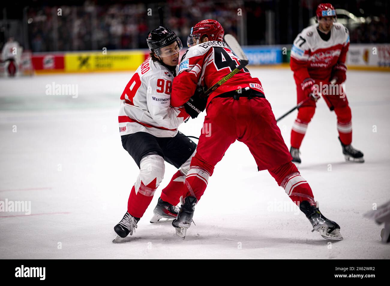 PRAGUE, CZECH REPUBLIC - 12 MAY, 2024: the Ice Hockey game of IIHF 2024 ...