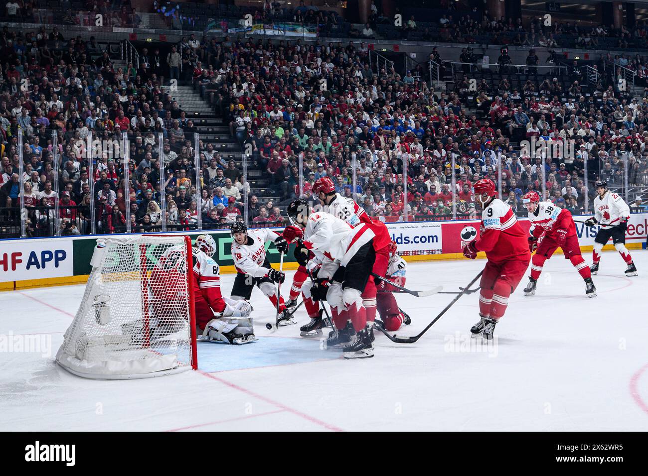 PRAGUE, CZECH REPUBLIC - 12 MAY, 2024: the Ice Hockey game of IIHF 2024 ...