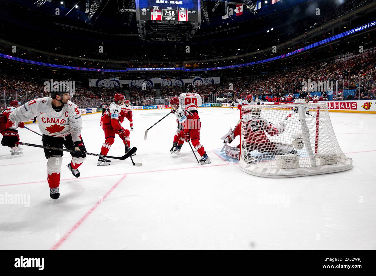 PRAGUE, CZECH REPUBLIC - 12 MAY, 2024: the Ice Hockey game of IIHF 2024 ...