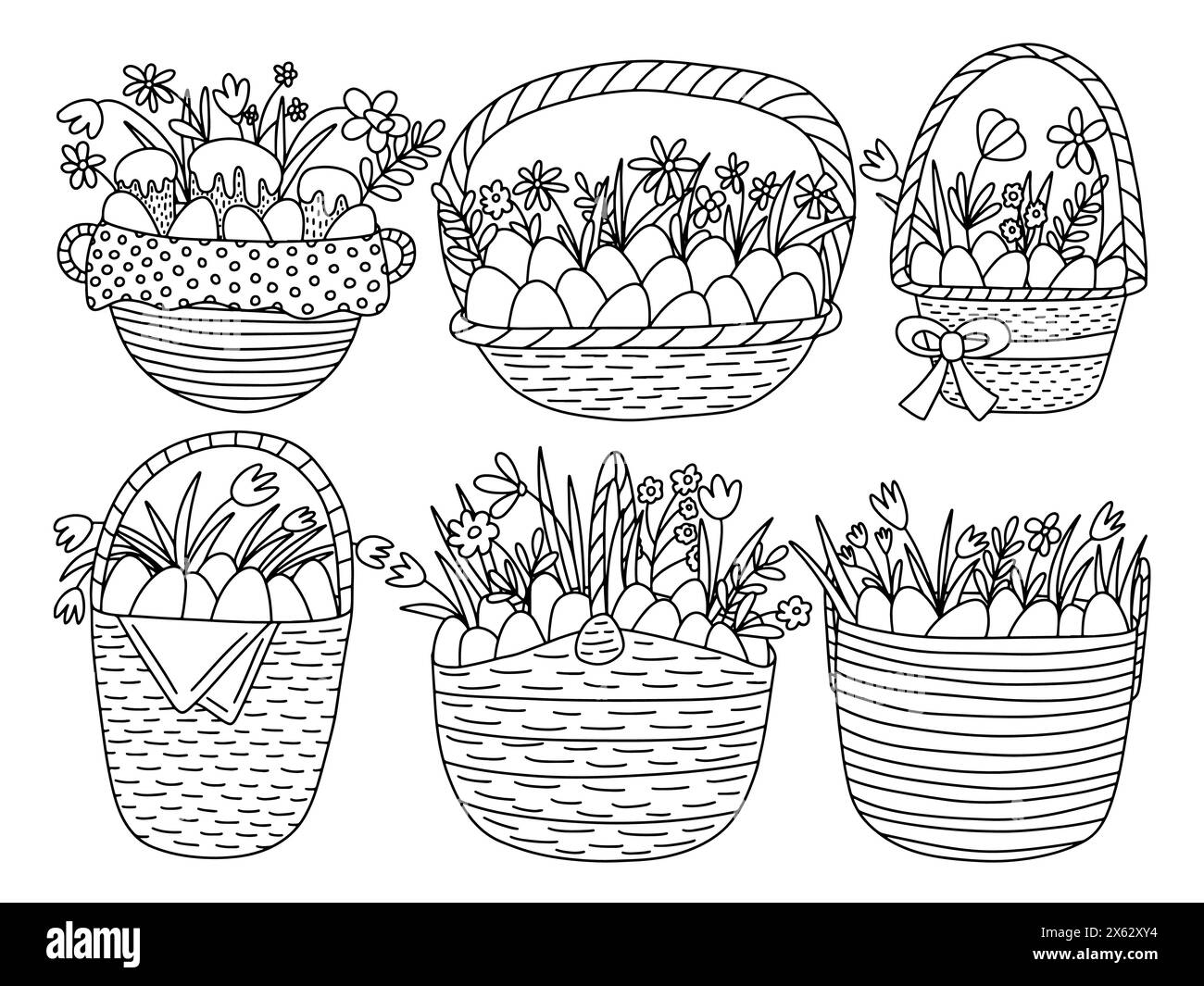 Flower basket baskets Black and White Stock Photos & Images - Alamy