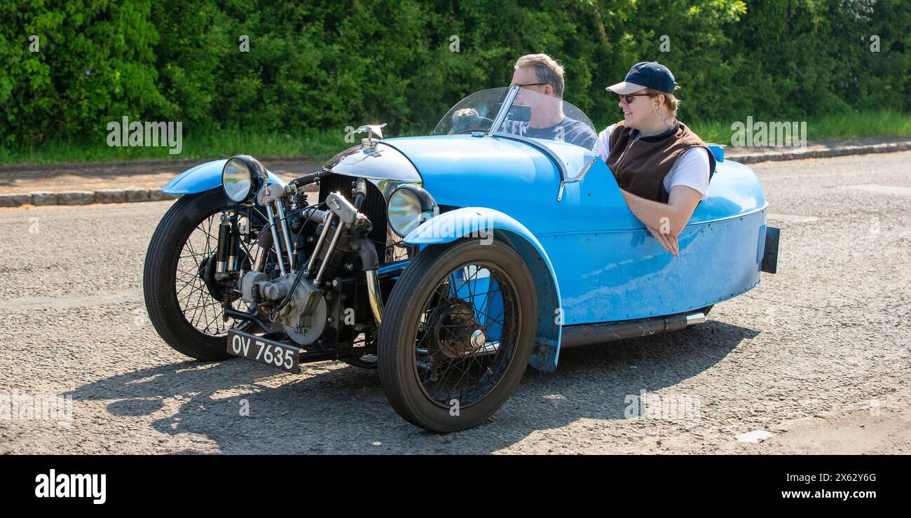 Stoke Goldington,UK - May 12th 2024: 1932 blue Morgan Super Sport ...