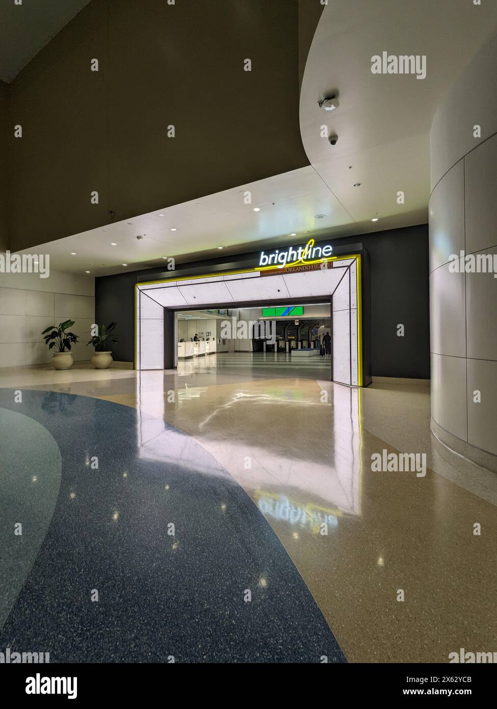 Brightline Station, Orlando Airport Stock Photo - Alamy
