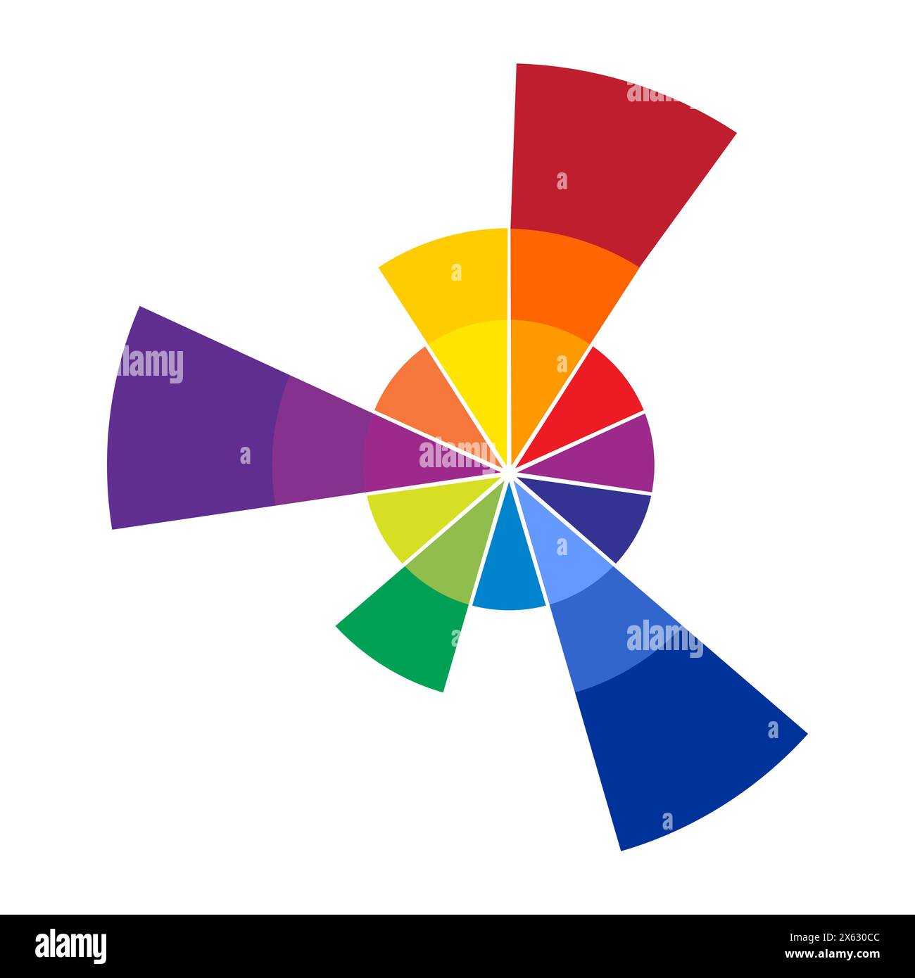 Colorful Infographic Wheel With Enlarged Parts Icon Stock Vector Image ...