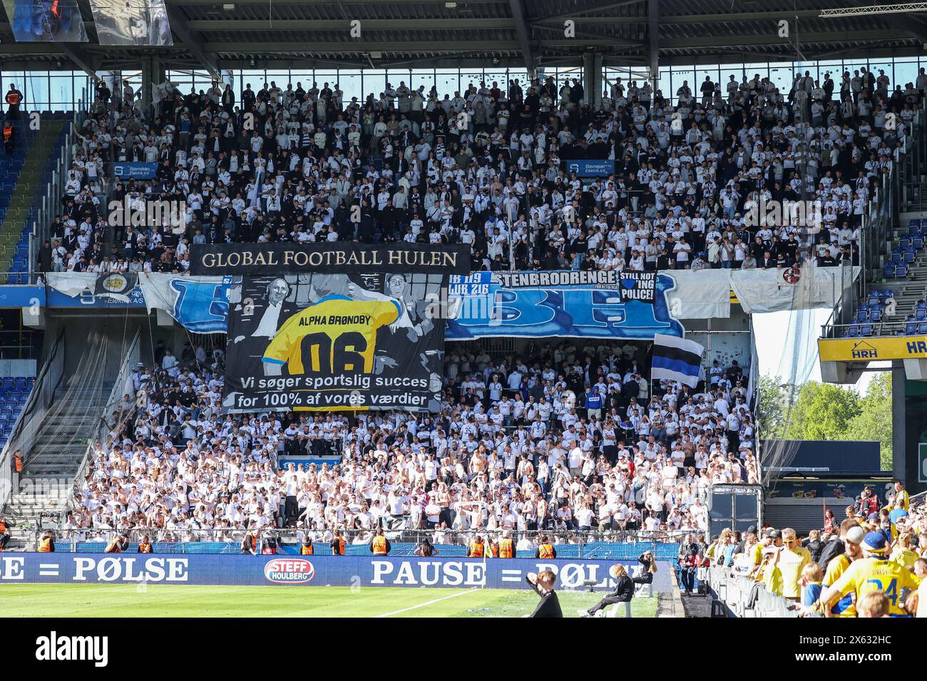 Broendby, Denmark. 12th, May 2024. Football fans of FC Copenhagen seen ...