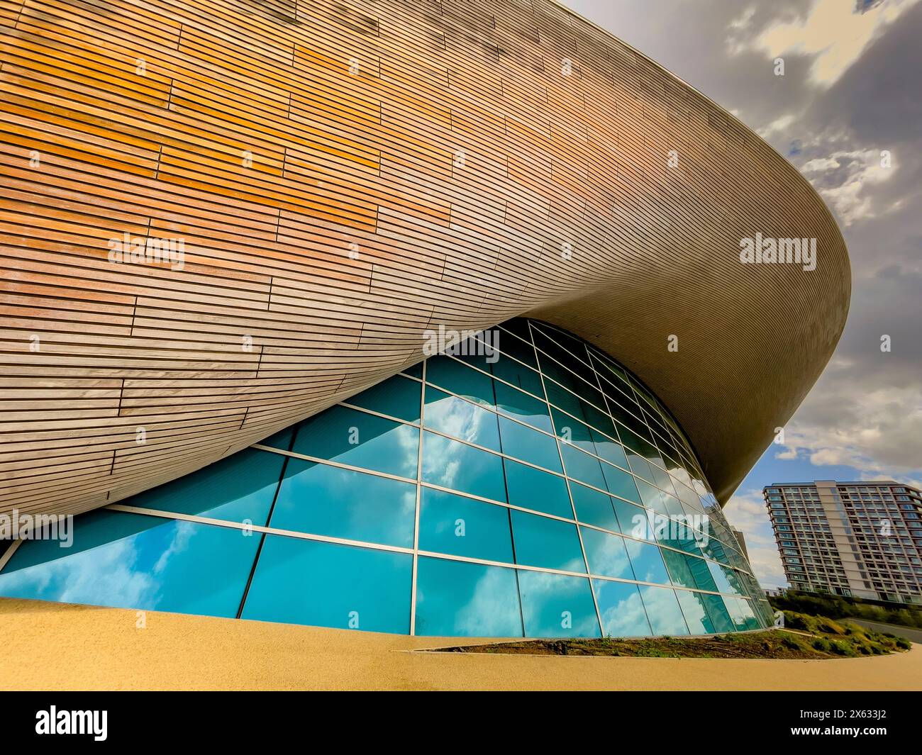 Deconstructivism architecture of the London Aquatics Centre. UK Stock ...