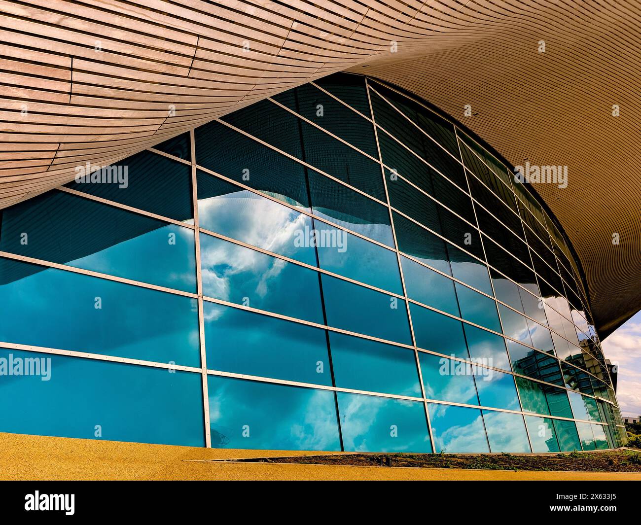 Deconstructivism architecture of the London Aquatics Centre. UK Stock ...