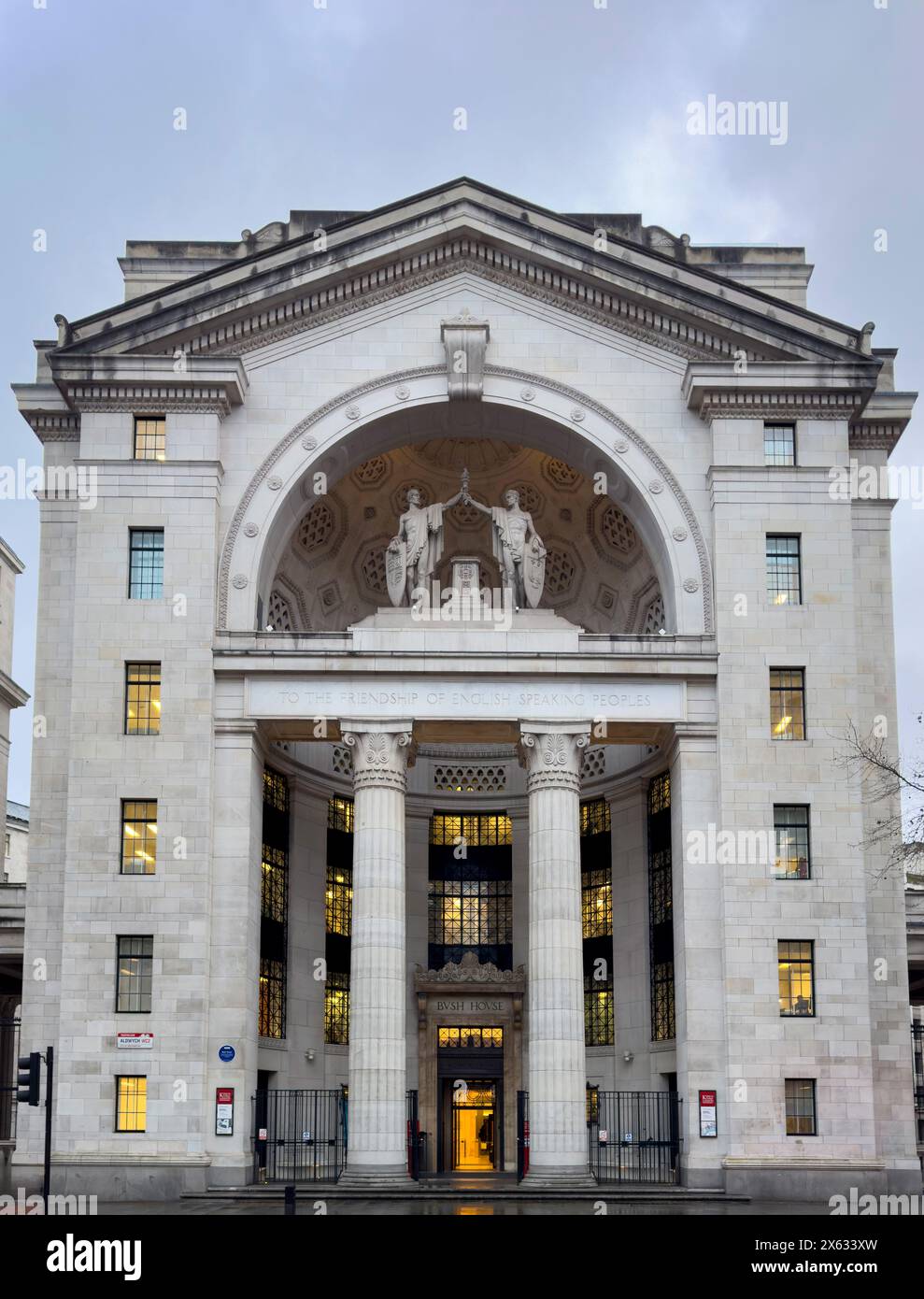 Exterior facade of Bush House, Strand Campus of King's College. London ...
