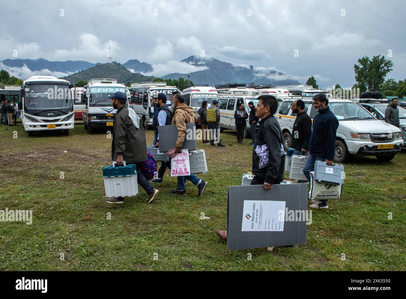 May 12, 2024, Srinagar, Jammu And Kashmir, India: Polling officers ...