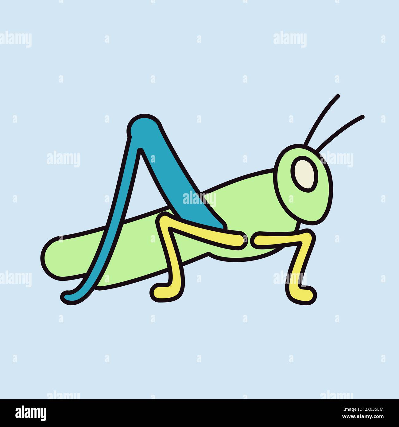 Grasshopper locust icon. Agriculture sign. Graph symbol for your web ...