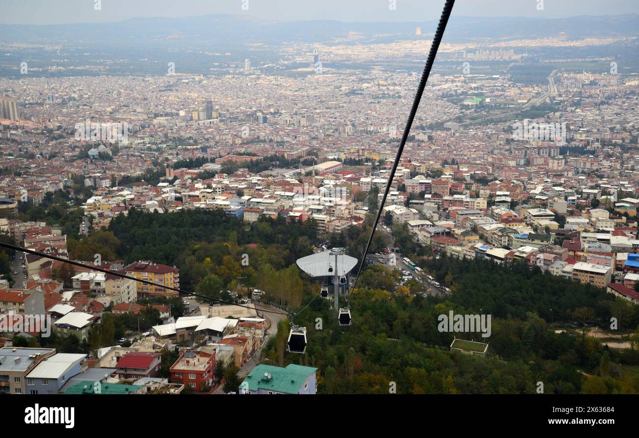 A view from Uludag Cable Car in Bursa, Turkey Stock Photo - Alamy