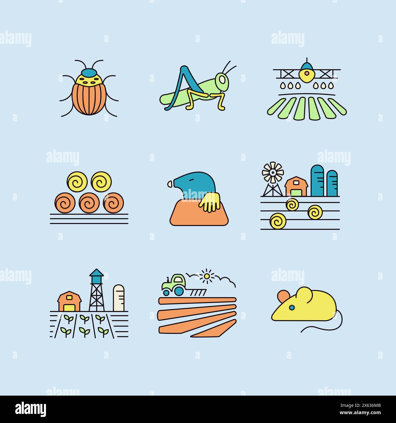 Farm Field icon. Agriculture animal sign. Graph symbol for your web ...