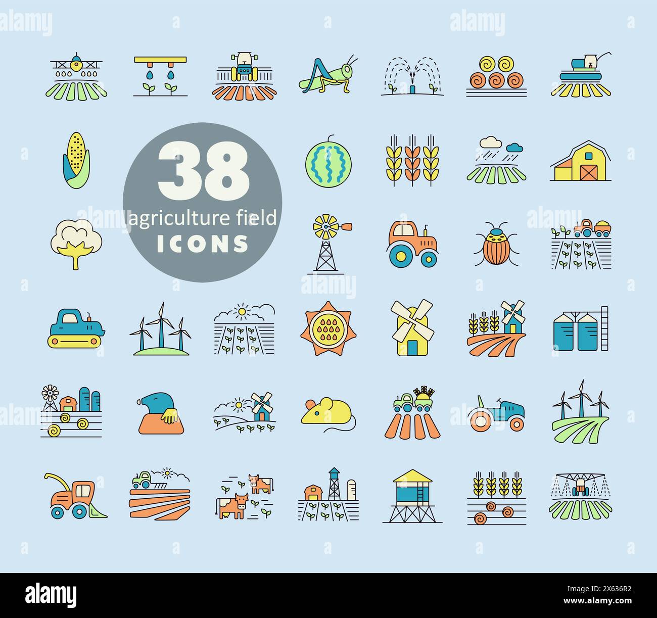 Farm Field icon. Agriculture sign. Graph symbol for your web site ...