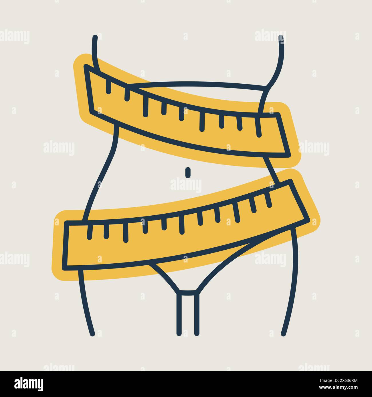 Tape measure waist woman Stock Vector Images - Alamy