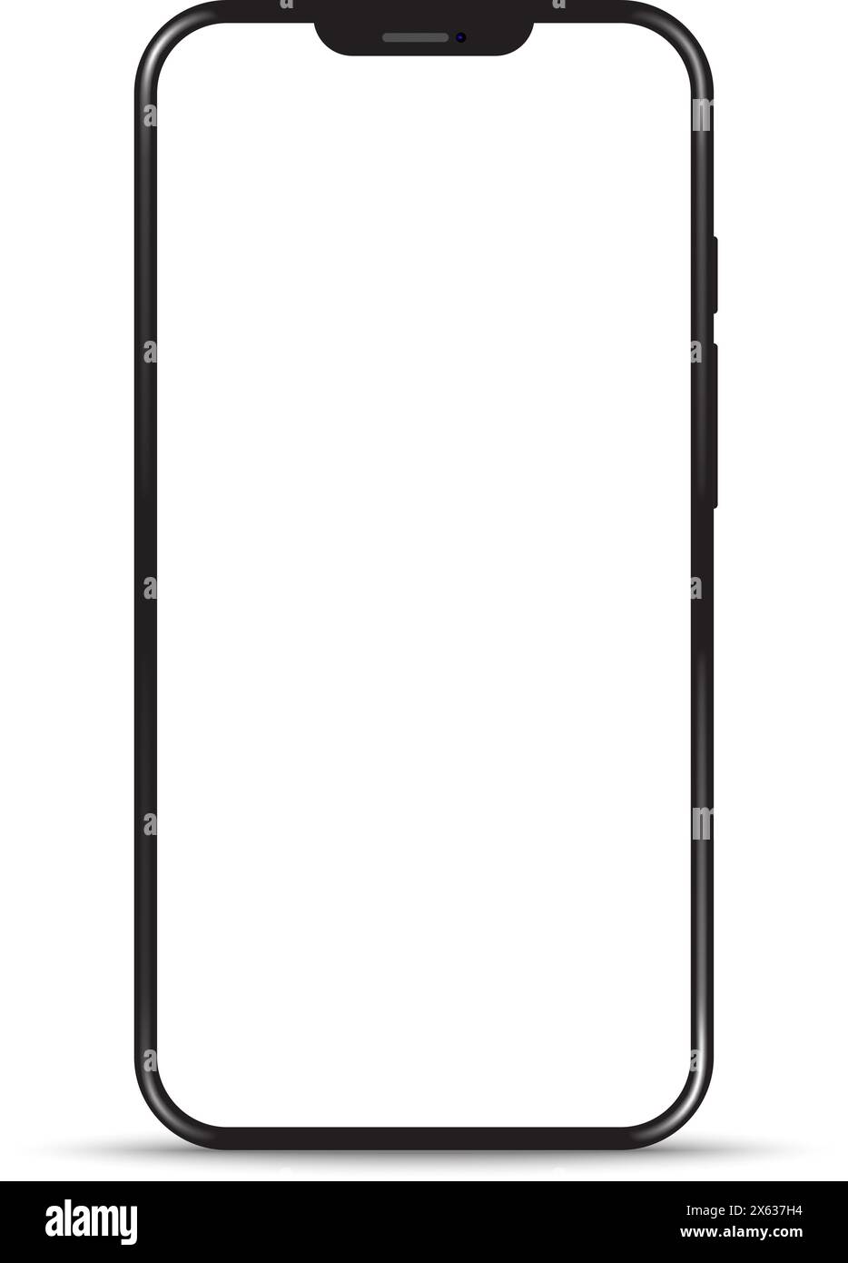 Realistic Notch Modern Smartphone mock up. Vector illustration Stock ...