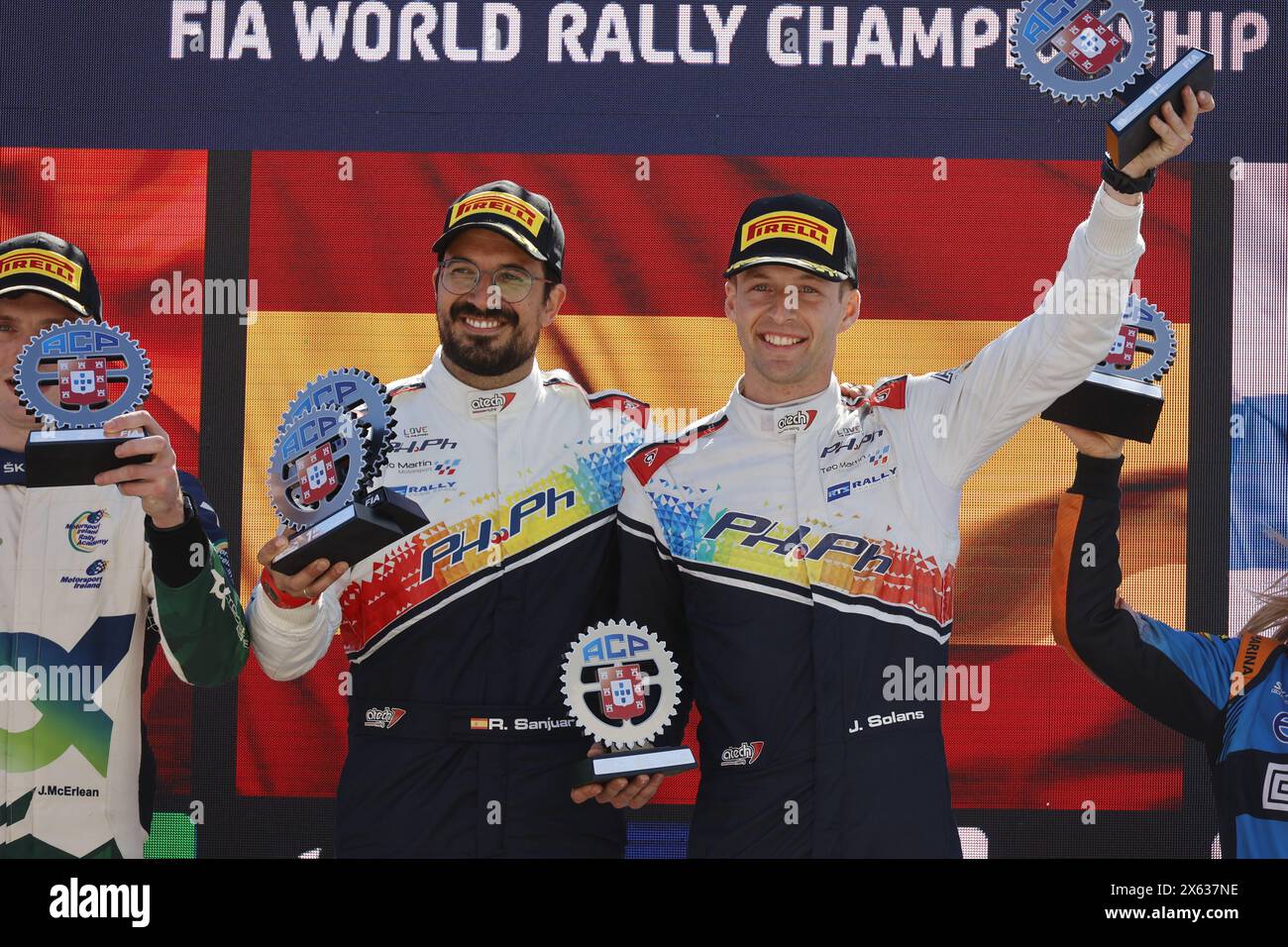 28 SOLANS Jan, SANJUAN Rodrigo, Toyota Yaris Rally2, podium, portrait ...