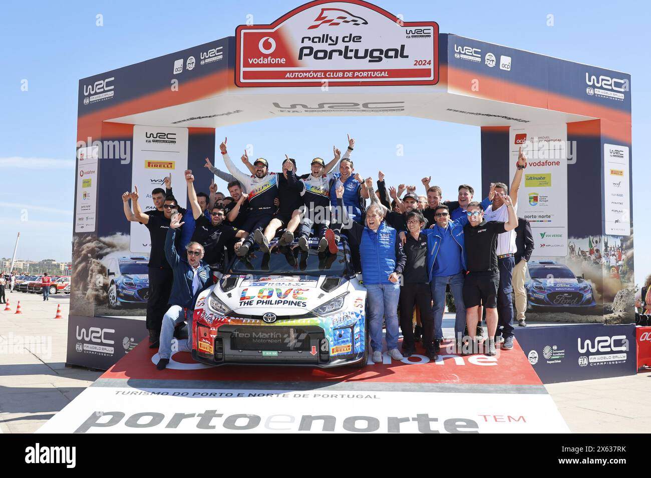 28 SOLANS Jan, SANJUAN Rodrigo, Toyota Yaris Rally2, podium, portrait ...