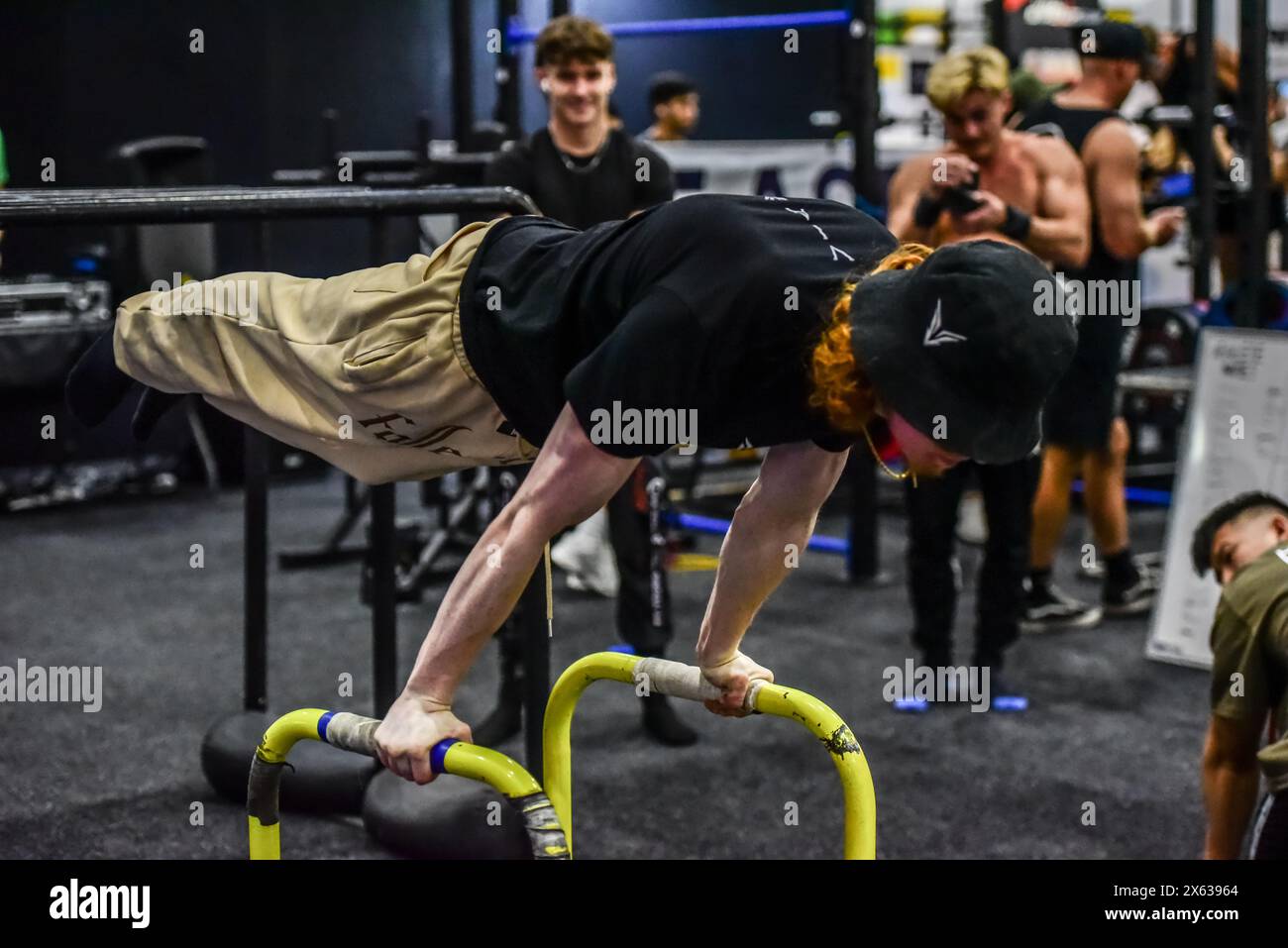 Melbourne, Australia. 14th Apr, 2024. A competitor competes in ...