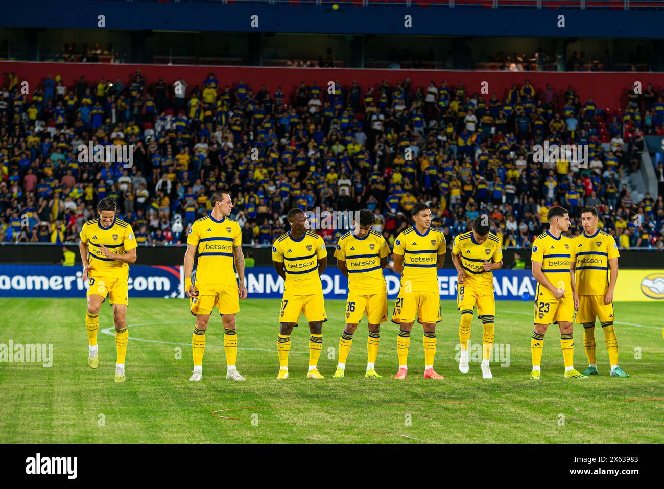 Sportivo Trinidense (1) v Club Atletico Boca Juniors (2) match, phase ...