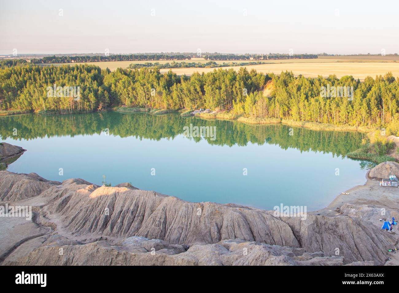 Konduki quarries landscapes in the Tula region Stock Photo - Alamy