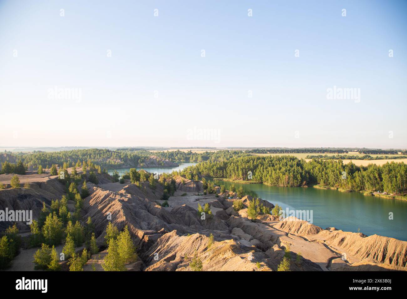 Konduki quarries landscapes in the Tula region Stock Photo - Alamy