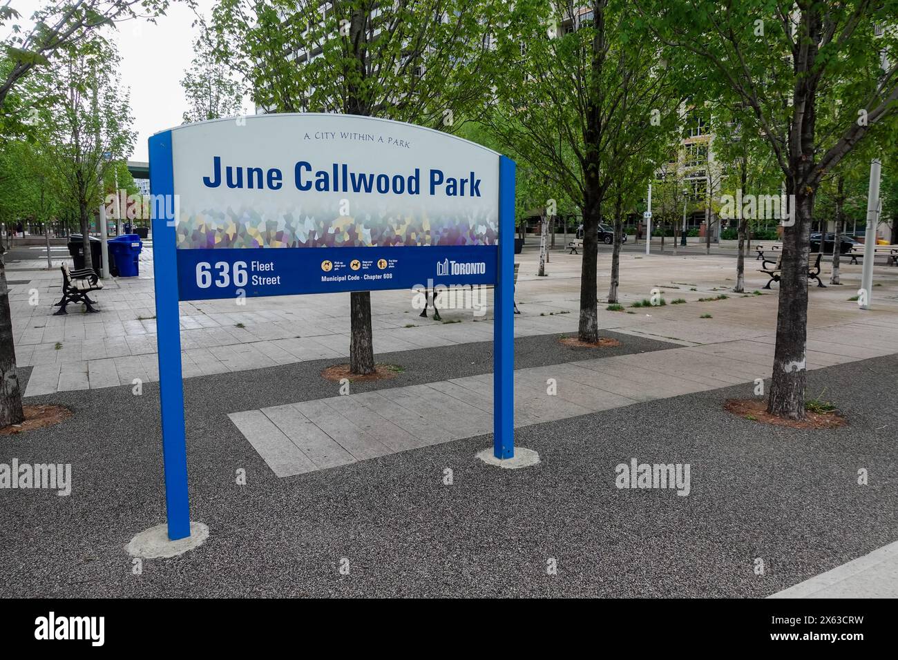 Toronto june callwood park sign hi-res stock photography and images - Alamy