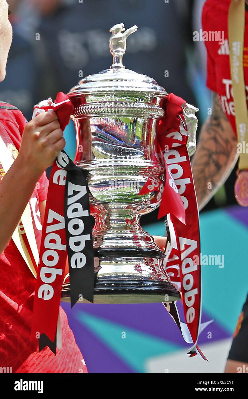 London, UK. 12th May, 2024. London, May 12th 2024: The FA Cup Trophy ...