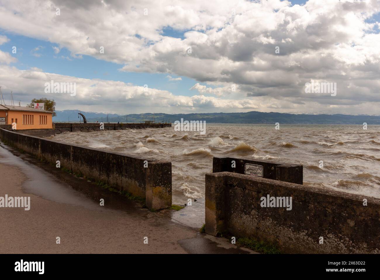 Spring storm on Lake Constance. Langenargen, Germany Stock Photo - Alamy