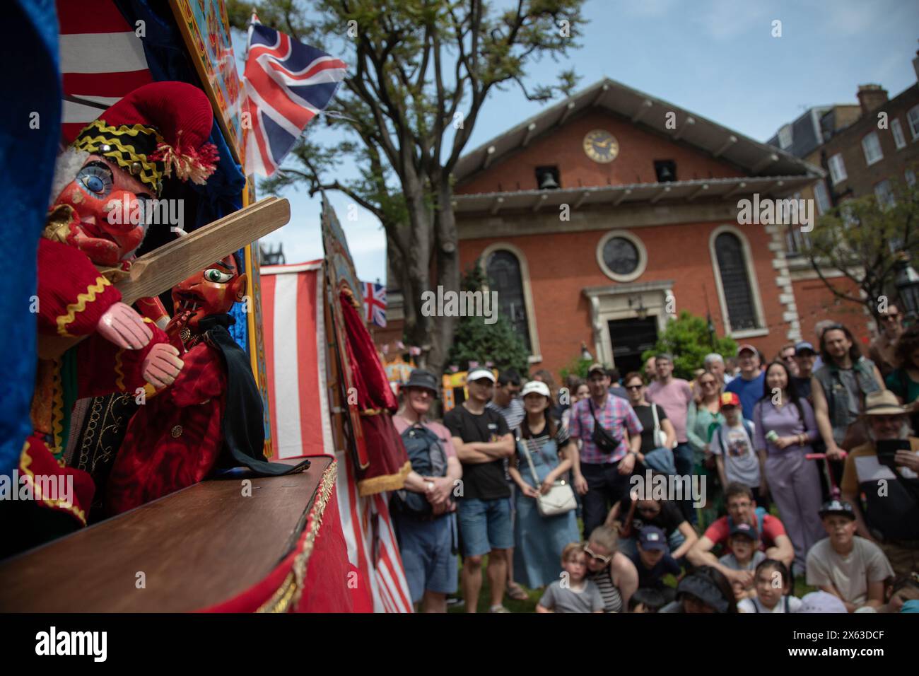 London, UK. 12th May 2024.Puppets, puppeteers and spectators have ...