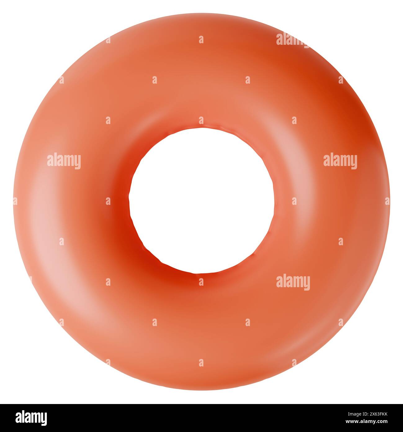 Red Inflatable circle on isolated background. 3d render Stock Photo - Alamy