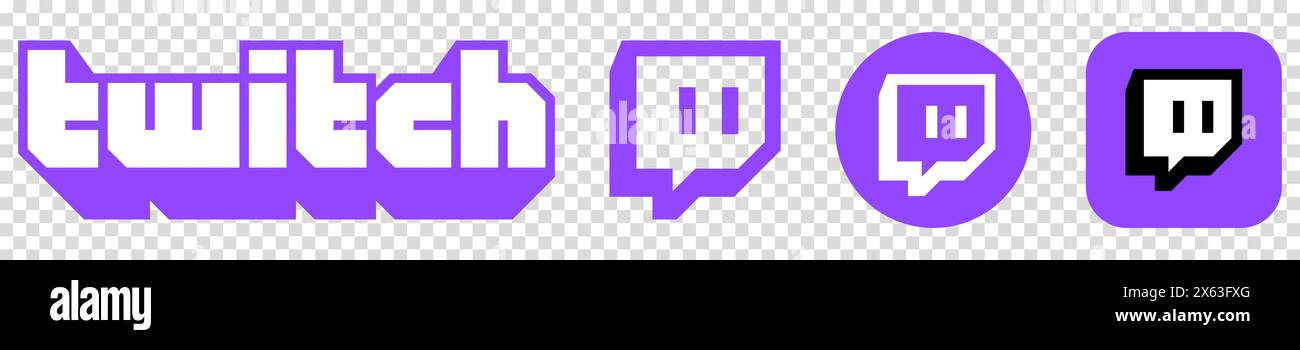 Twitch logos. Can use for website design, logo, app, UI. Vector ...