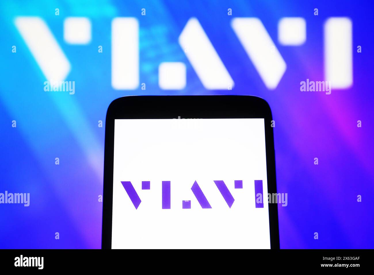 Ukraine. 12th May, 2024. In this photo illustration, Viavi Solutions ...