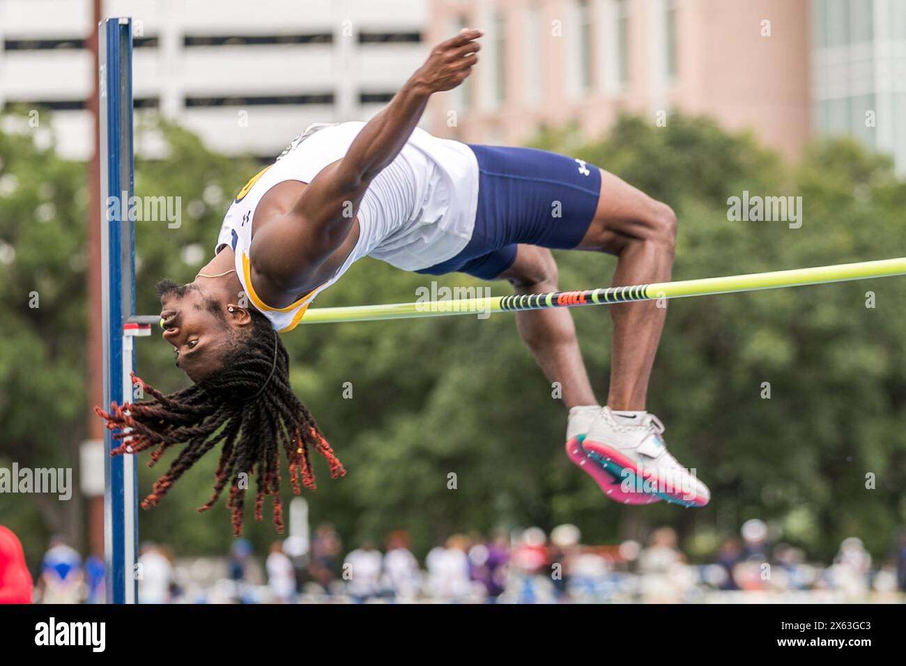 May 11, 2024: TAMU-Commerce's Tyke Owens competes in the Men's High ...