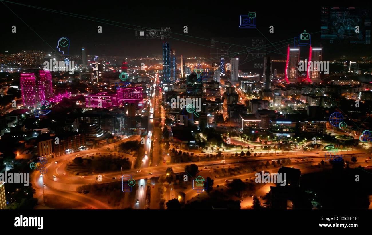 Isometric Bot and cybersecurity, artificial intelligence concept. AI ...