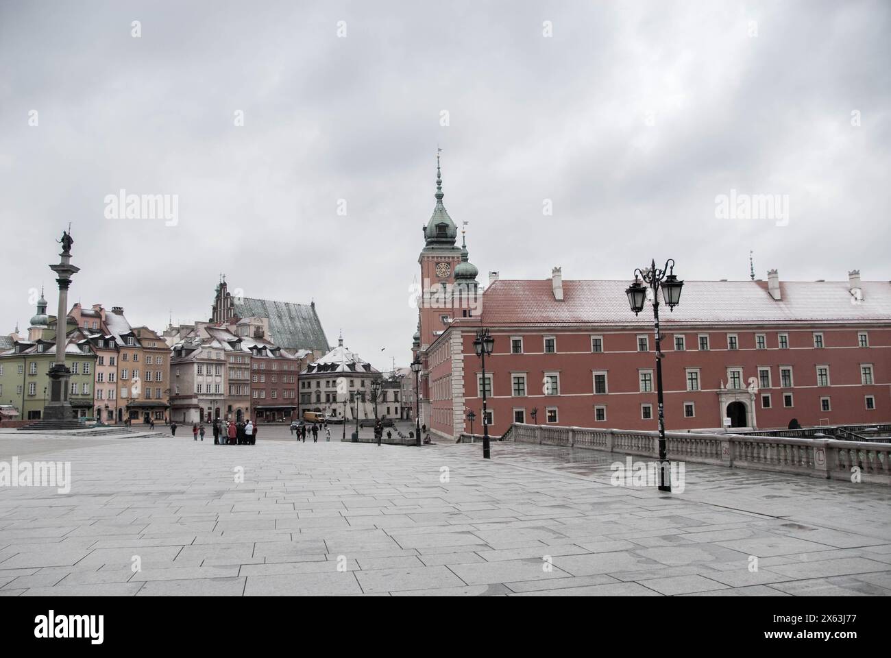 Market square in the historic center of the city of Warsaw, capital of ...